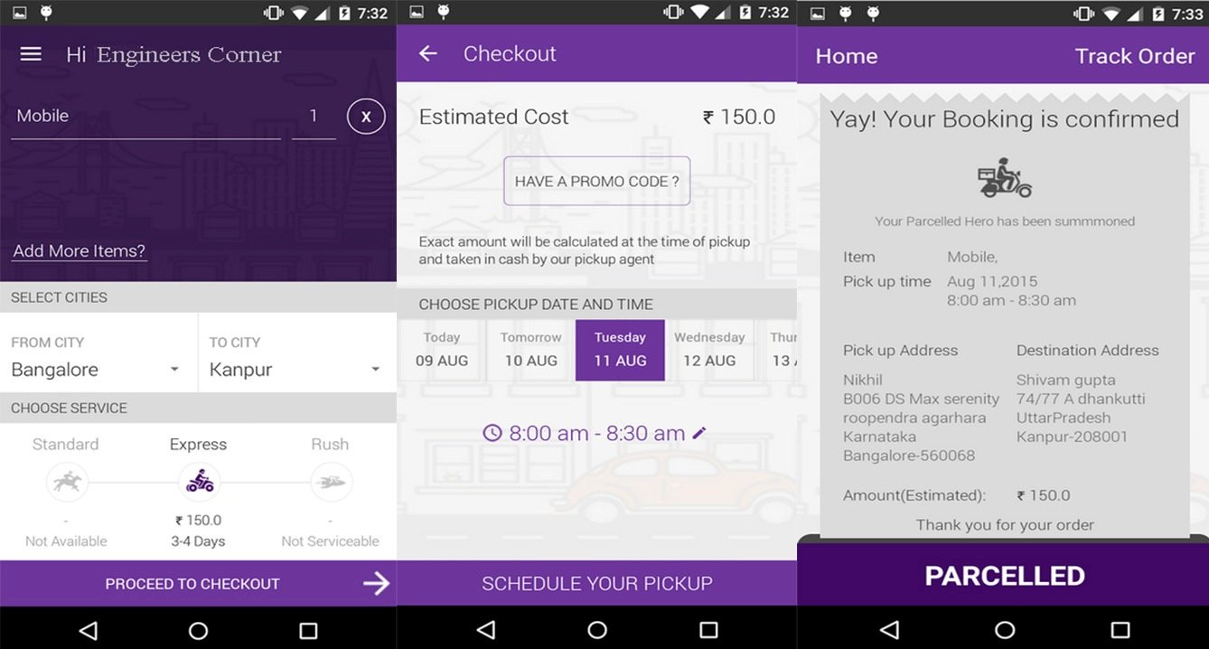 Introducing Parcelled – On demand Shipping Android App - Engineers Corner