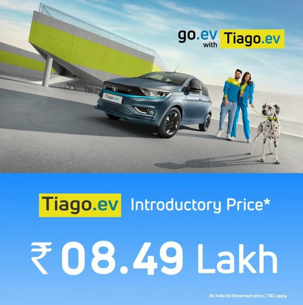 Tata Motors launches Tiago EV at Rs 8.49 lakhs with 315km range ...